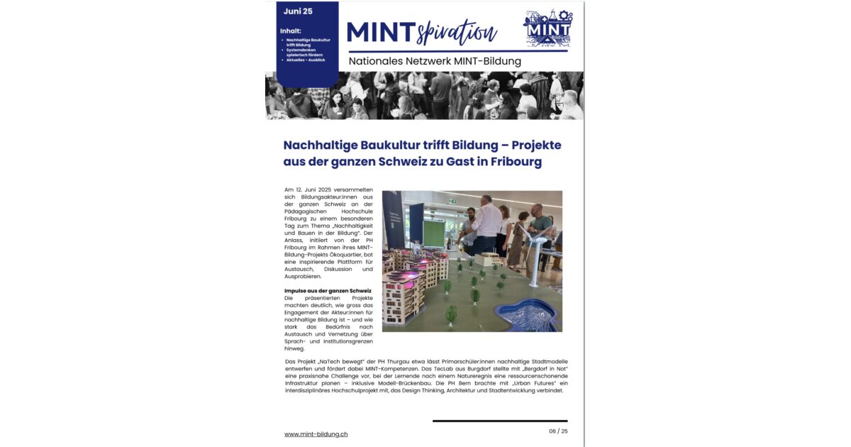 Archijeunes in der MINTspiration! – Archijeunes